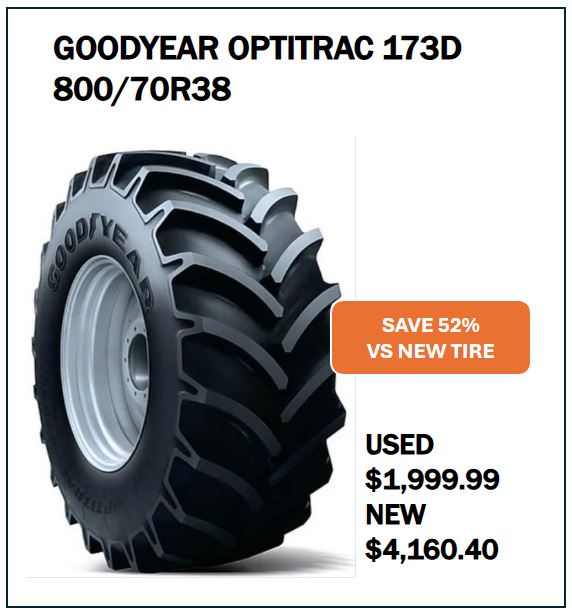 800/70R38 GOODYEAR OPTI TRAC #6601 – Tire Repair Center